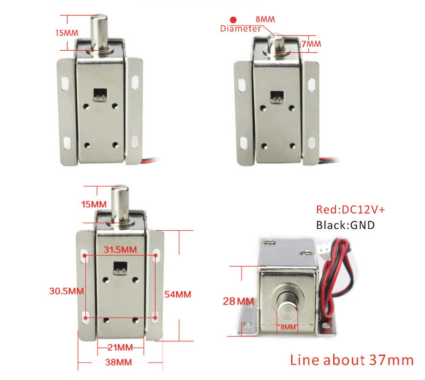 LY-01 DC 12V Round Tongue Mini Electric Automation DIY Trigger Smart ...