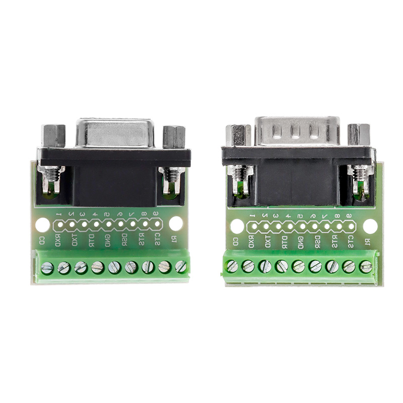 RS232 Adapter 2 Set DB9 Male To Female Screw Terminal Adapter - 9 Pin ...