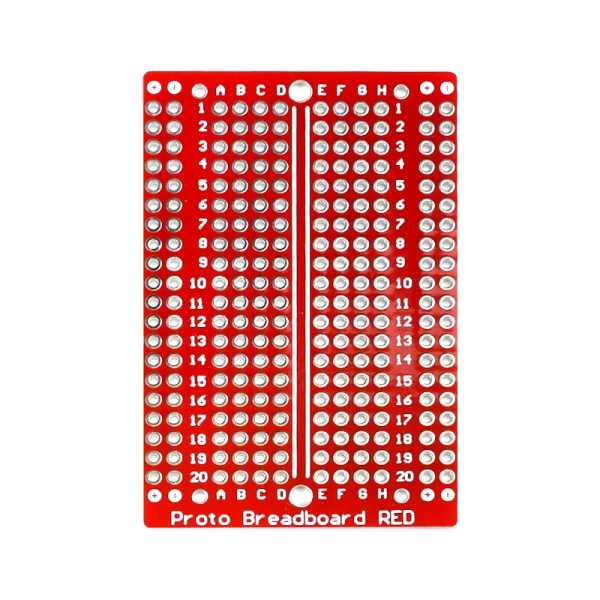 Proto Breadboard 60x40mm Red