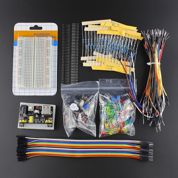 Elecrow Electronic Kit Bundle with Breadboard Cable Resistor, Capacitor ...
