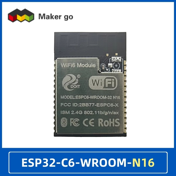 ESP32-C6-WROOM-1-N16 16MB Flash Module WIFI/Bluetooth/Zigbee Compatible with ESP32-C6-WROOM-1 ...
