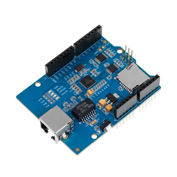W5200 Ethernet Shield ACS52001S for Arduino device Arduino Compatible in Elecrow online store.