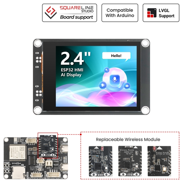 CrowPanel Advance 2.4”-HMI ESP32 320x240 IPS AI Display Artificial Intelligent Touchscreen ...