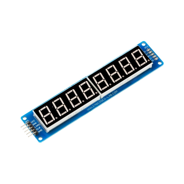8 Digit SPI Seven Segment LED Display-Blue