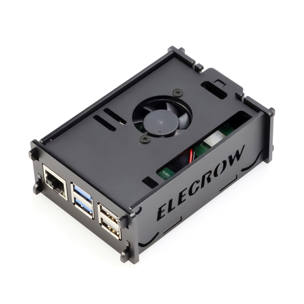 Raspberry Pi 5 Case with Cooling Fan Acrylic Case for Raspberry Pi 5