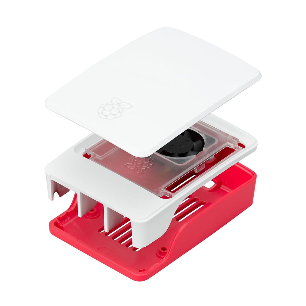 Official Raspberry Pi 5 Case with Fan Red/White