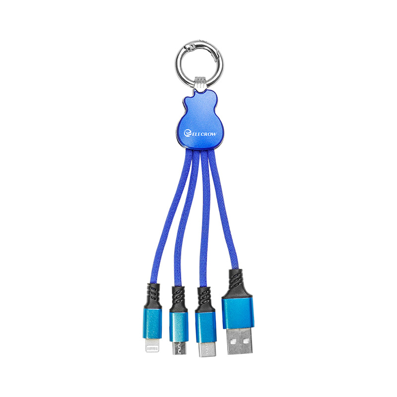 Multi 3 in 1 keychain charging cable Micro Usb Type C iOS Port Charger ...