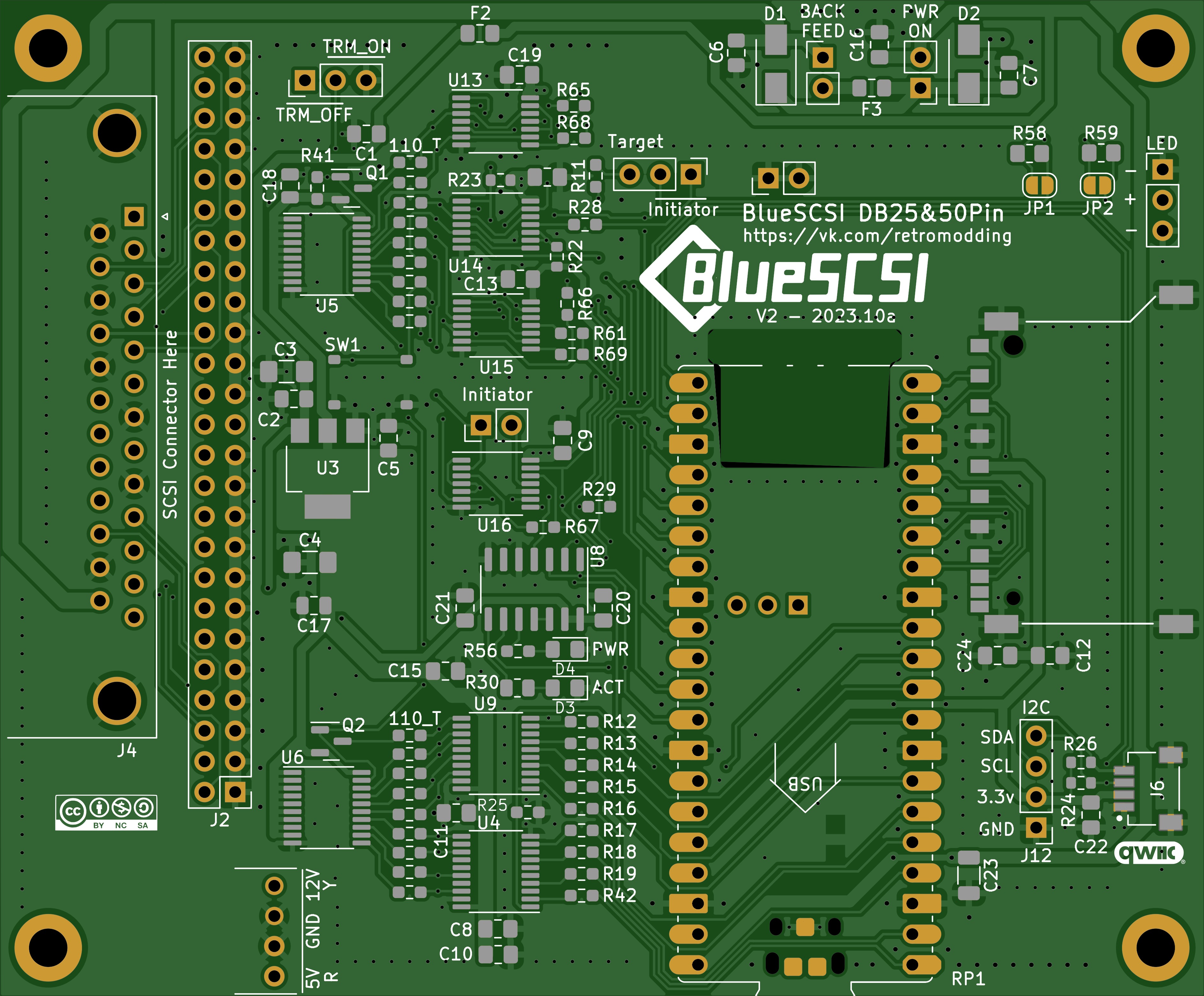 BlueSCSI-v2 combined version of "DB25 External" and "Desktop 50 Pin" (under development)