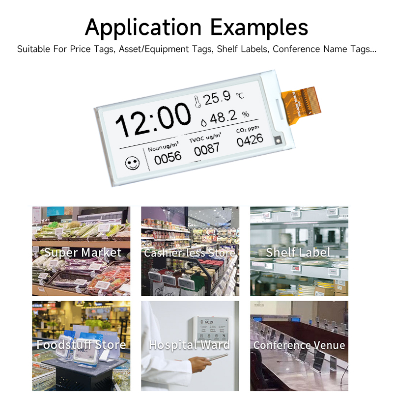2.9 inch E-paper Display 128*296 Black/White E-Ink Display with SPI ...