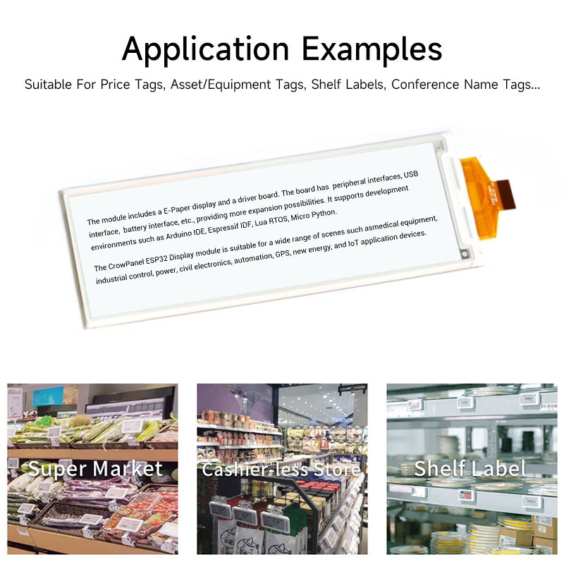 5.79 inch E-paper Display 272*792 E-Ink Display Black/Whit with SPI ...