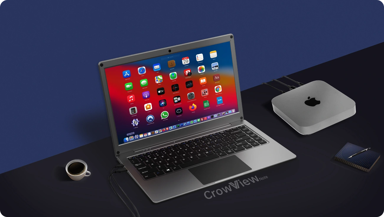 CrowView Note - Portable Monitor with Keyboard
