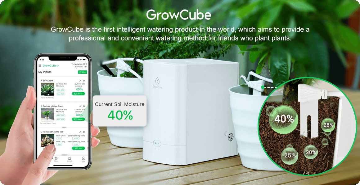 Watering Your Plants Based on Your Plants Moisture--GrowCube