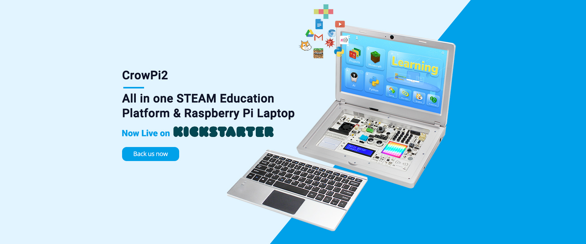 CrowPi2 is a Raspberry PI Notebook designed for education to learn ...