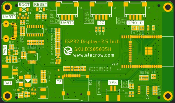 ESP32 Display 3.5'' Intelligent Touch Screen Wi-Fi&BLE 320*480 HMI ...